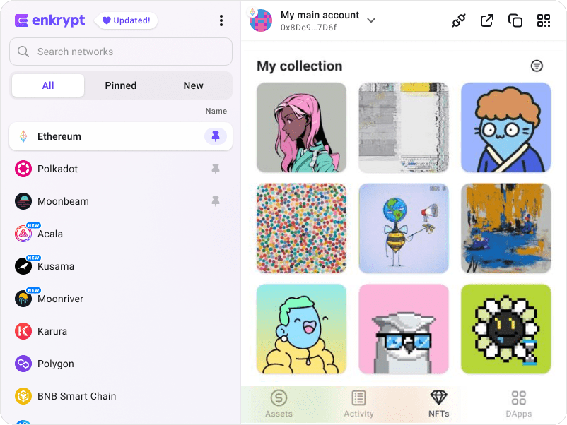 Enkrypt: Ethereum, Polkadot and Bitcoin Wallet
